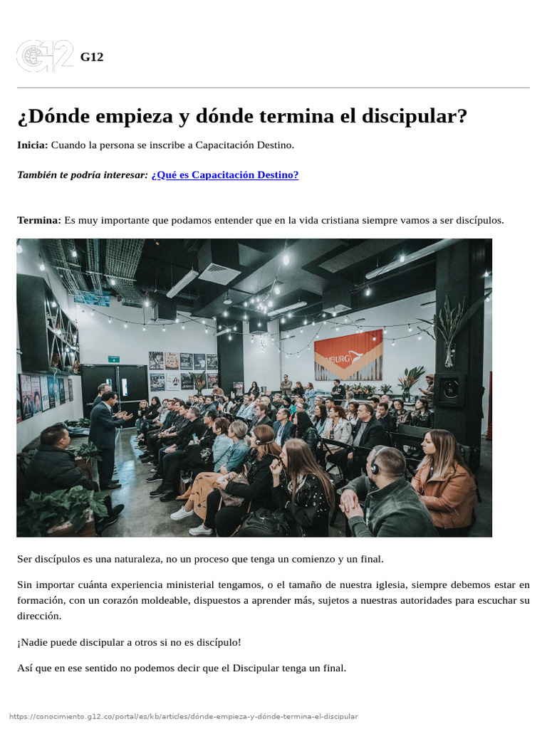 Dónde Empieza y Dónde Termina El Discipular | PDF | Religión y ...