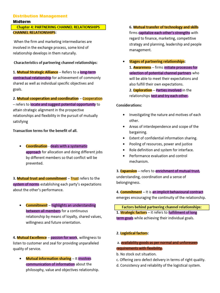 Distribution Man Midterm | PDF | Logistics | Supply Chain