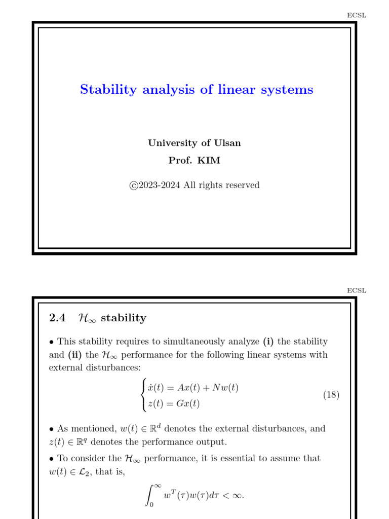 Week06-System Stability-3 | PDF