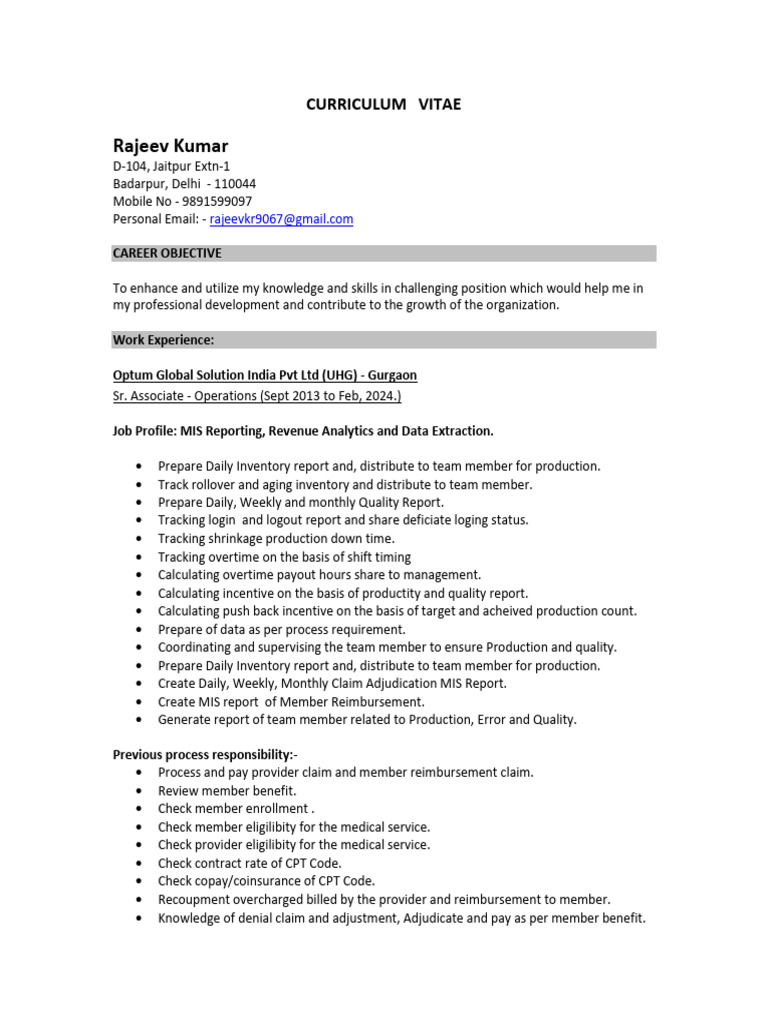 Rajeev Kumar.P | PDF | Sql | Computing