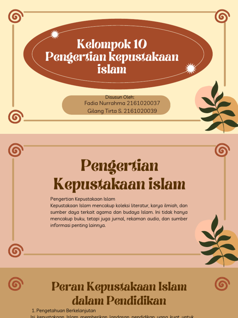 Kel 10 - Pengertian Perpustakaan Islam | PDF