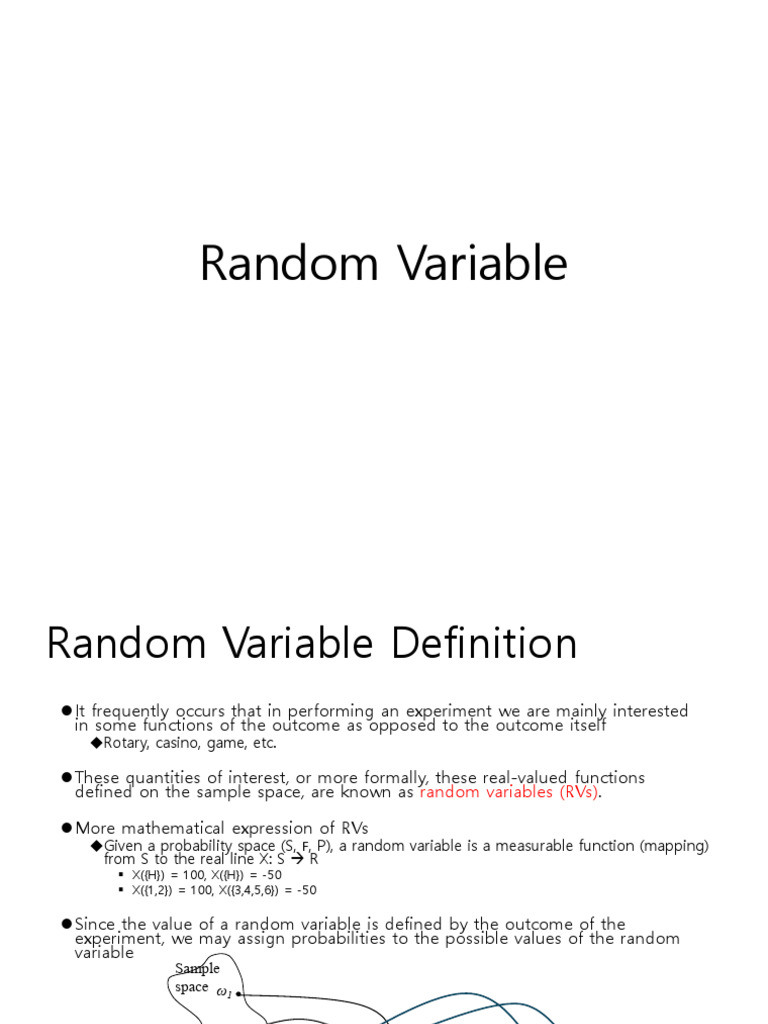 Lecture 2 20240311 | PDF | Random Variable | Probability Distribution