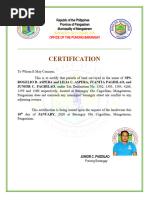 Solo Parent Certification Example | PDF | Lifestyle