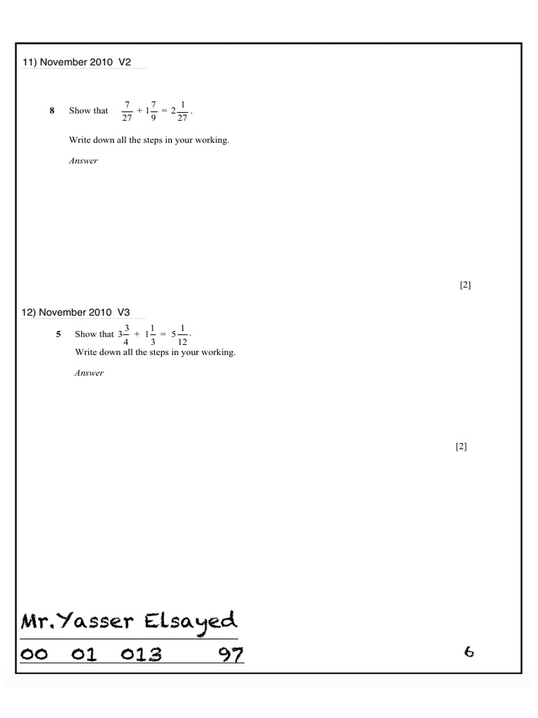 Fraction | PDF | Division (Mathematics)