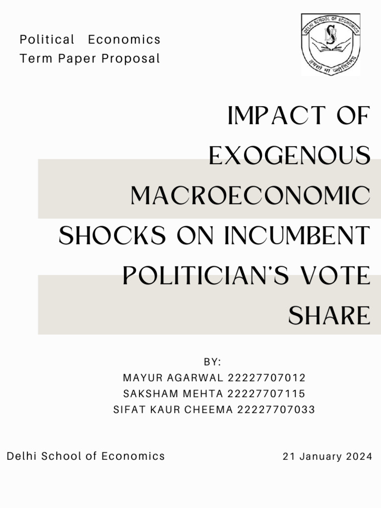 Political Economics Term Paper Proposal | PDF | Macroeconomics ...