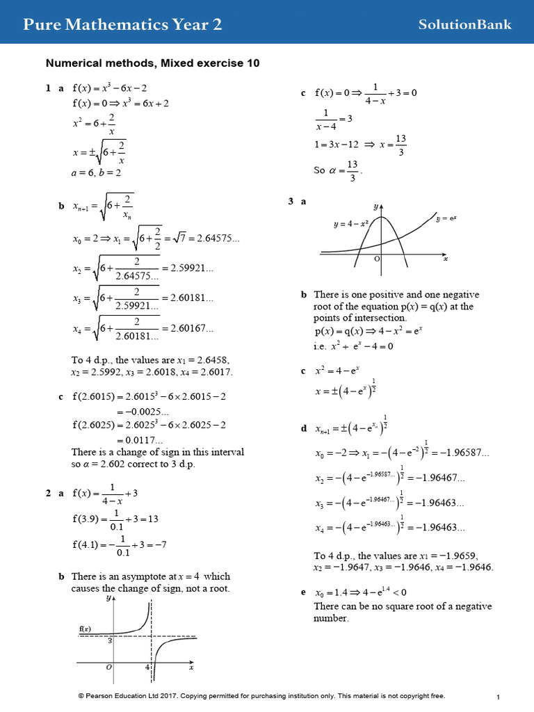 Alevelsb p2 Ex10mix | PDF | Mathematics | Applied Mathematics