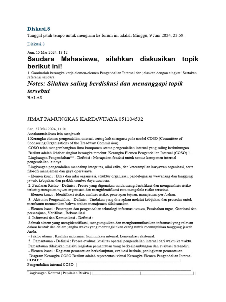 Diskusi 8 Pengantar Akuntansi | PDF Diskusi 8 Pengantar Akuntansi | PDF