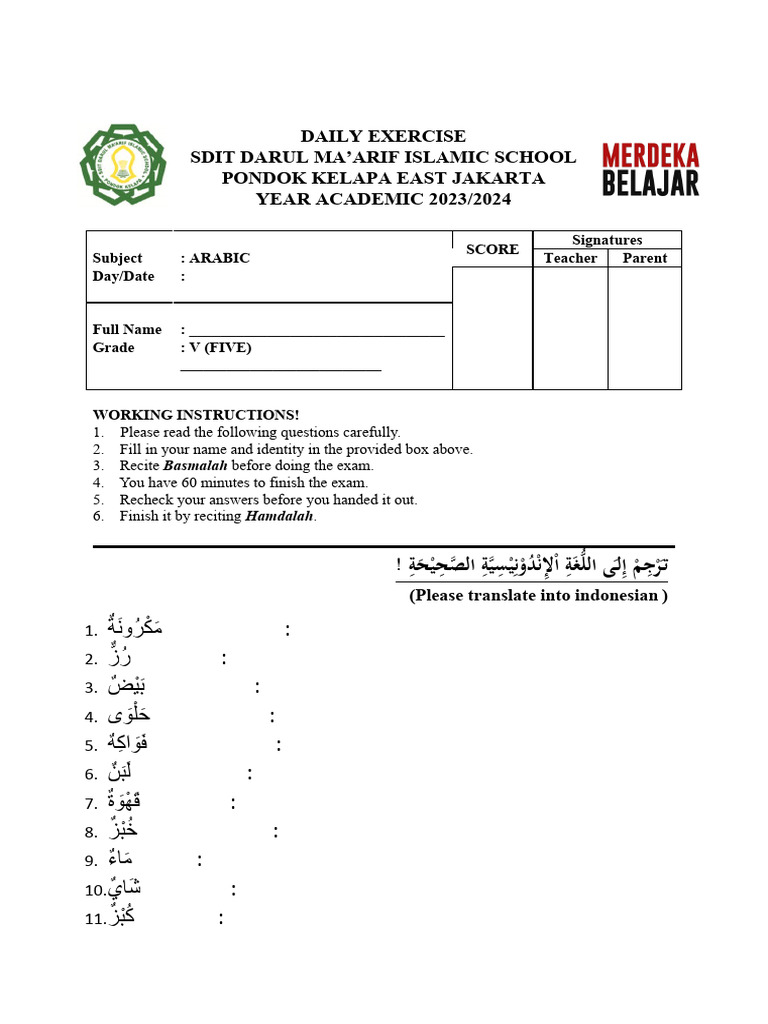 Latihan Grade 5 Sems 2 | PDF