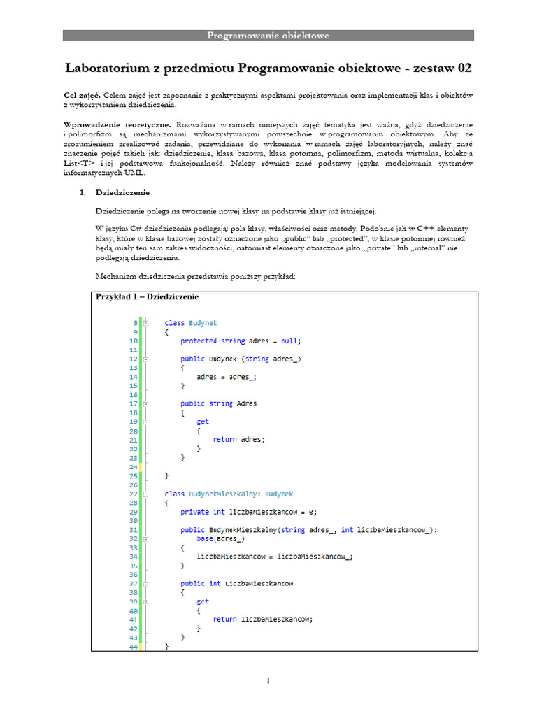 Laboratorium Z PO - Zestaw 02 | PDF