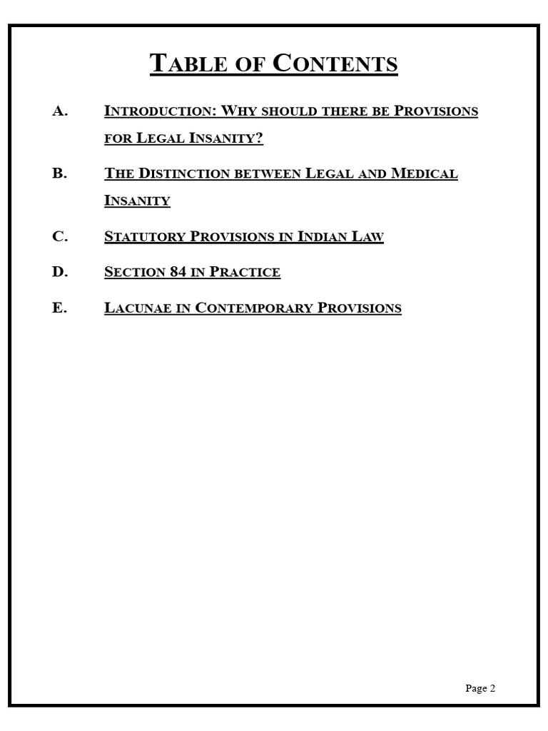 Legal Insanity in India | Download Free PDF | Insanity Defense | Burden ... Legal Insanity in India | Download Free PDF | Insanity Defense | Burden ...