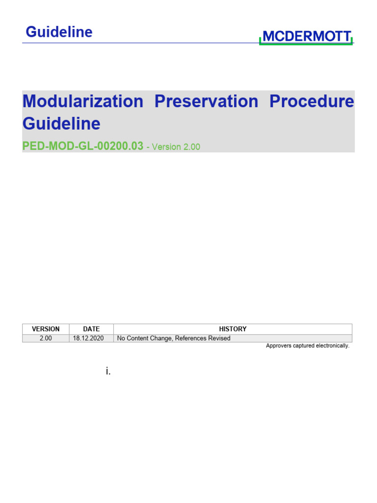 Modularization Preservation Guidelines | PDF | Corrosion | Warehouse