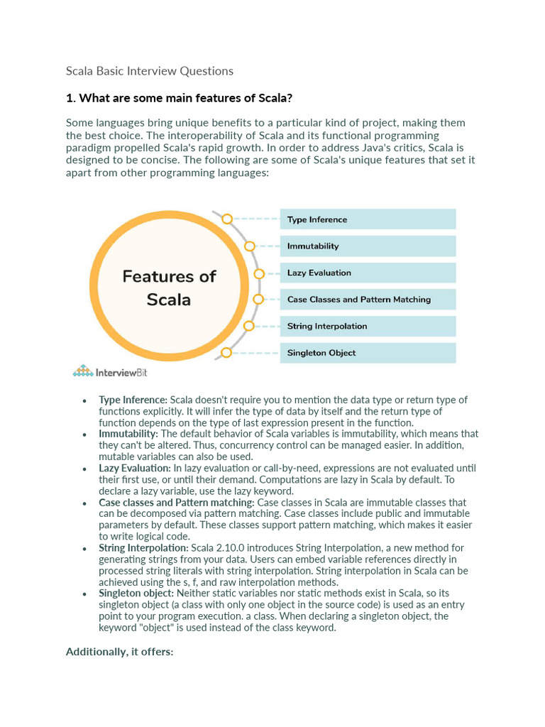 Scala Basic Interview Questions | PDF | Scala (Programming Language) | Class (Computer Programming)