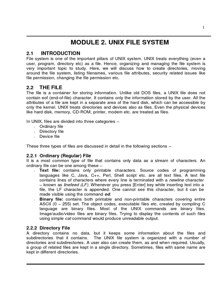 Module3cont UNIX | PDF | Computer File | Directory (Computing) Module3cont UNIX | PDF | Computer File | Directory (Computing)