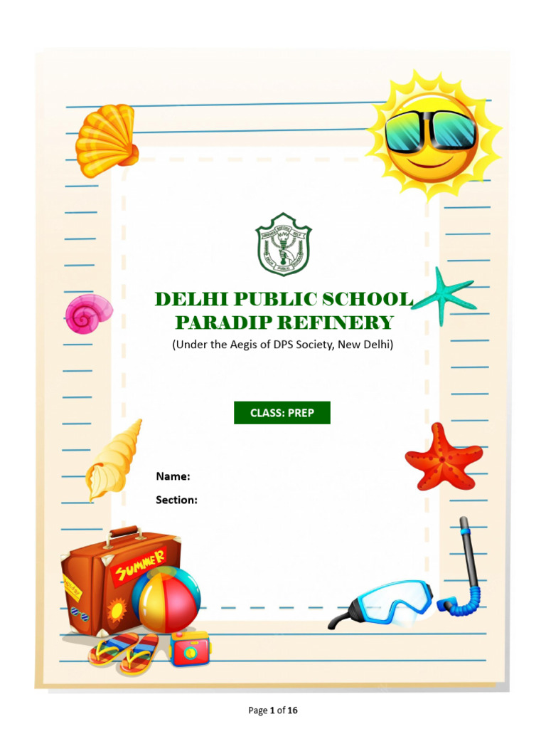 SUMMER HOLIDAY ASSIGNMENT (Prep) 2024-25 - 240508 - 194448 | PDF ...