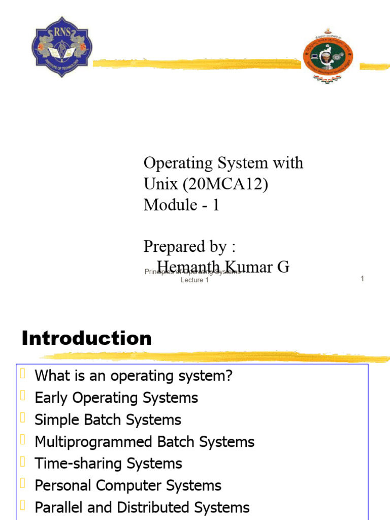 oslecture1 [Autosaved] | PDF | Operating System | Computer Program