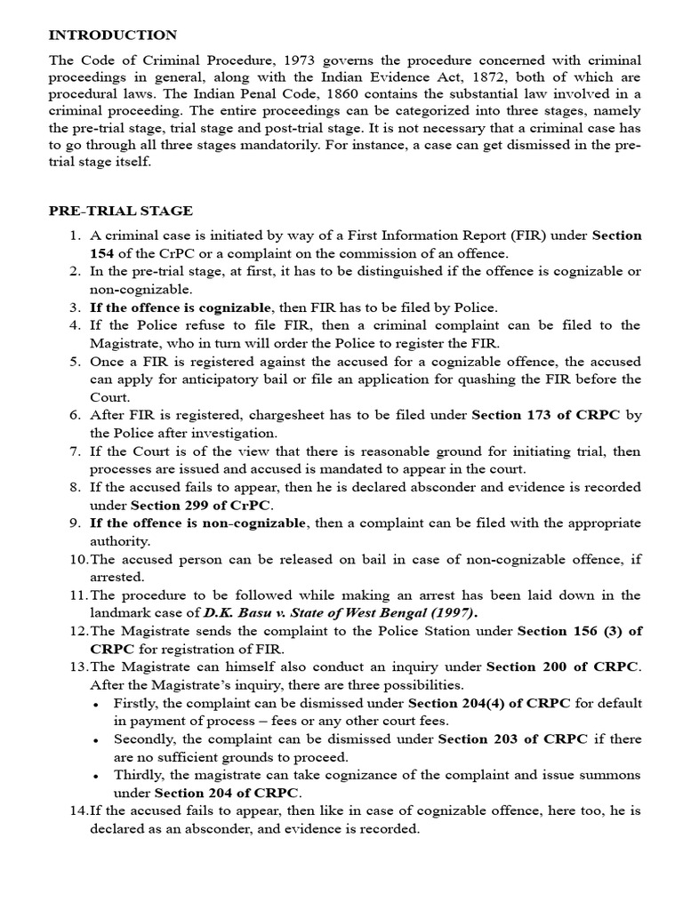 Stages of Trial | Download Free PDF | Trials | Criminal Procedure In ...