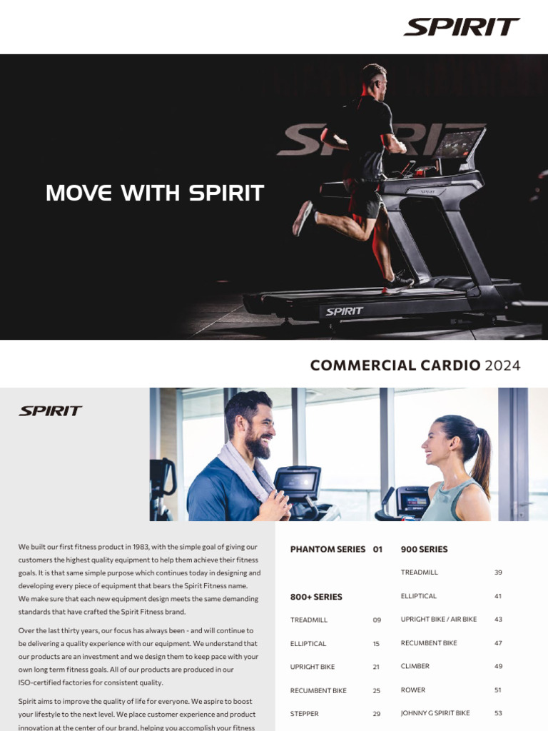 2024 SPIRIT Commercial Cardio Brochure | PDF | Touchscreen | Usb