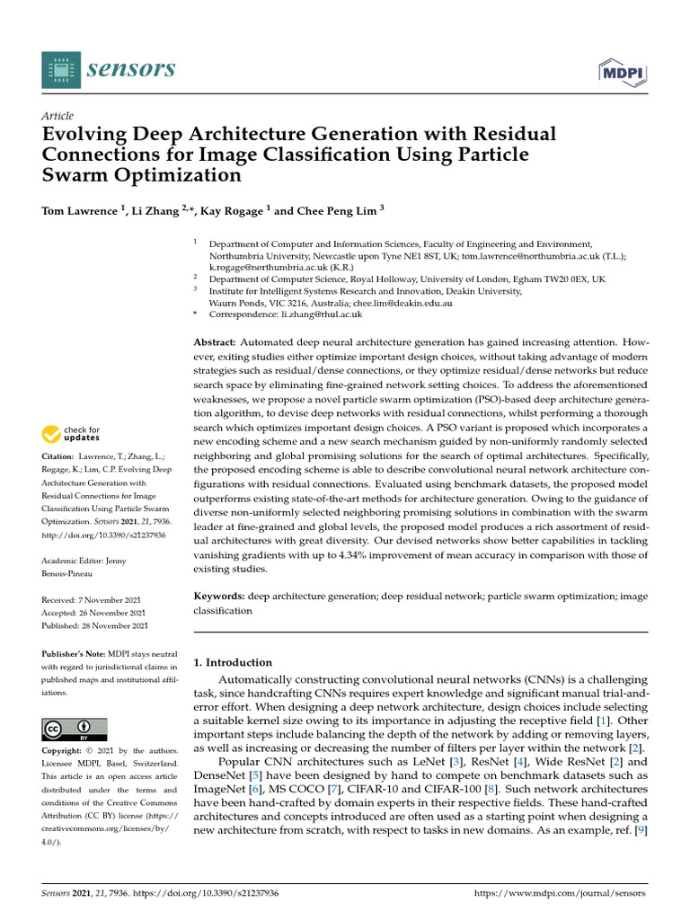 Evolving Deep Architecture Generation With Residua 2 | PDF | Mathematical Optimization | Image ...