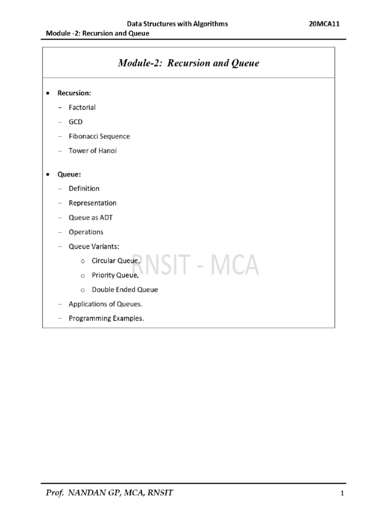 DS - Module-2-I | PDF