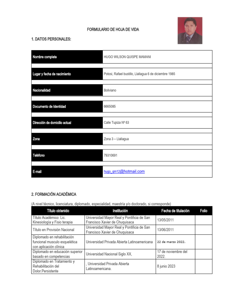 formato fai | PDF | Terapia física | Cuidado de la salud