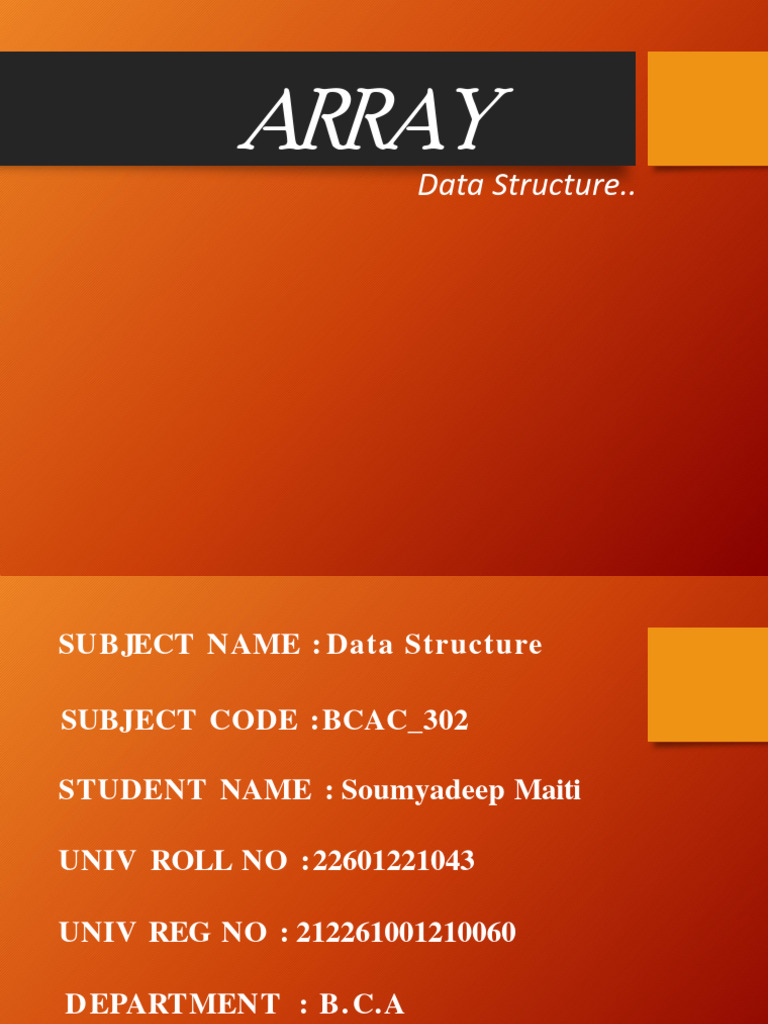 Understanding Arrays in Data Structures | PDF | Computer Data | Computer Programming