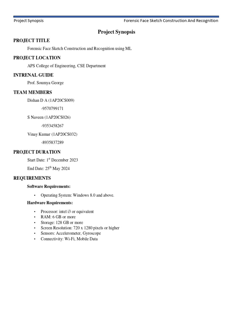 Project Synopsis 222 | PDF | Usability | Machine Learning