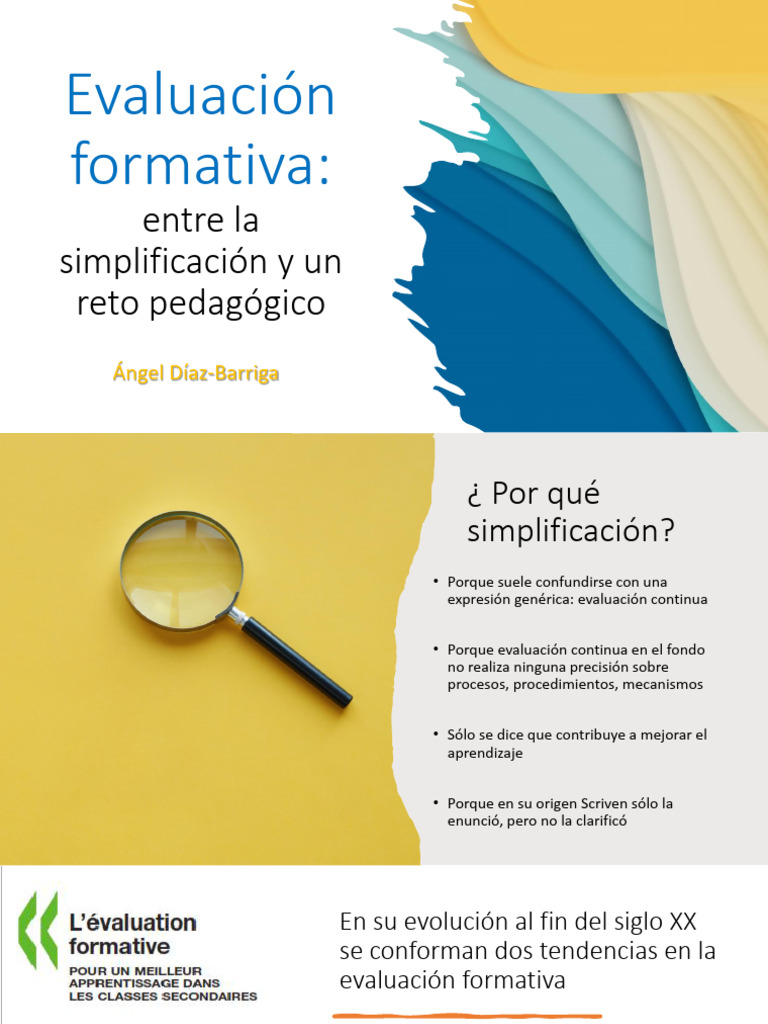 Evaluación Formativa. Entre La Simplificación y Reto Pedagógico | PDF | Evaluación | Aprendizaje