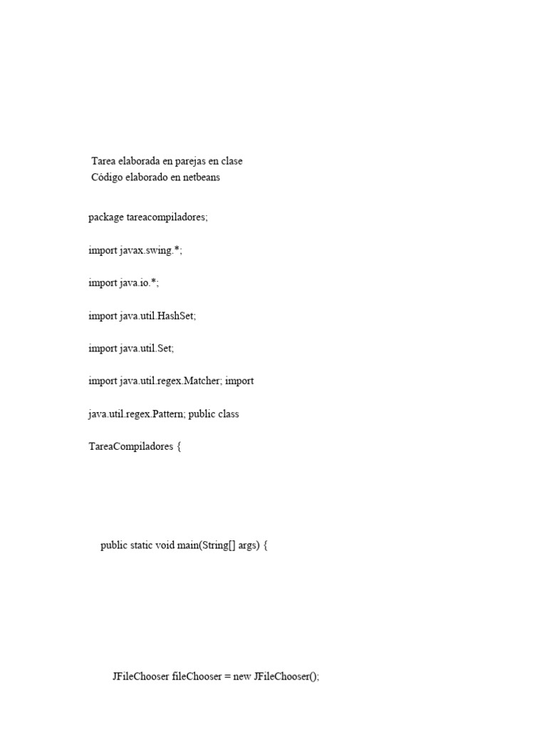 Análisis de Código Java en NetBeans | PDF | Java (lenguaje de programación) | Programación de ...