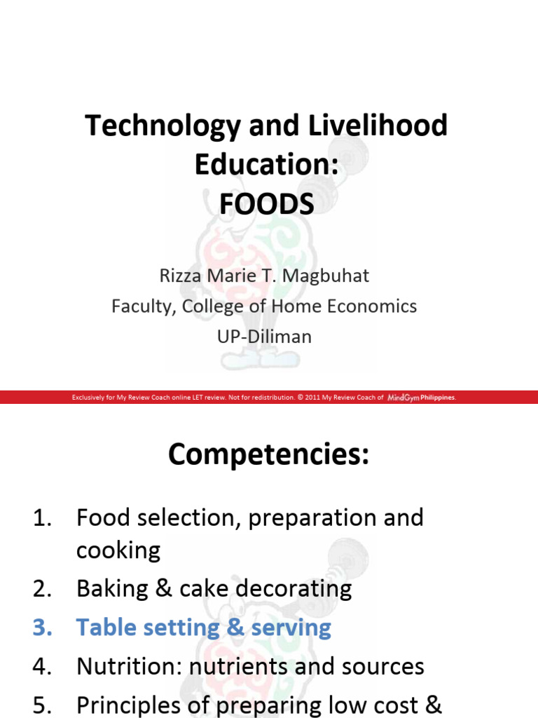 TLE - Meals | PDF | Tableware | Buffet