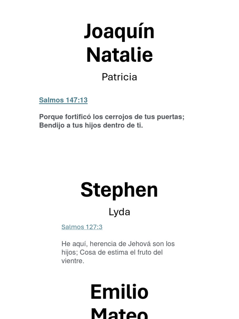 Oracion Hijos | PDF | Bendición | Biblia hebrea