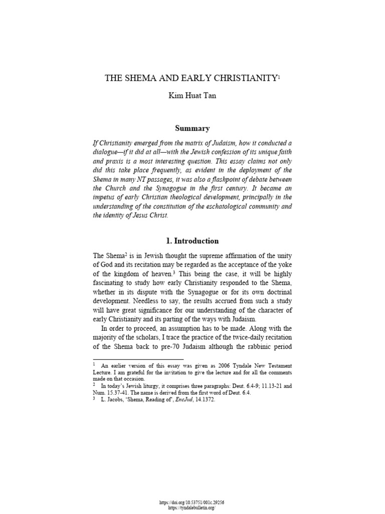 The Shema and Early Christianity | PDF | Epistle To The Galatians | Paul The Apostle