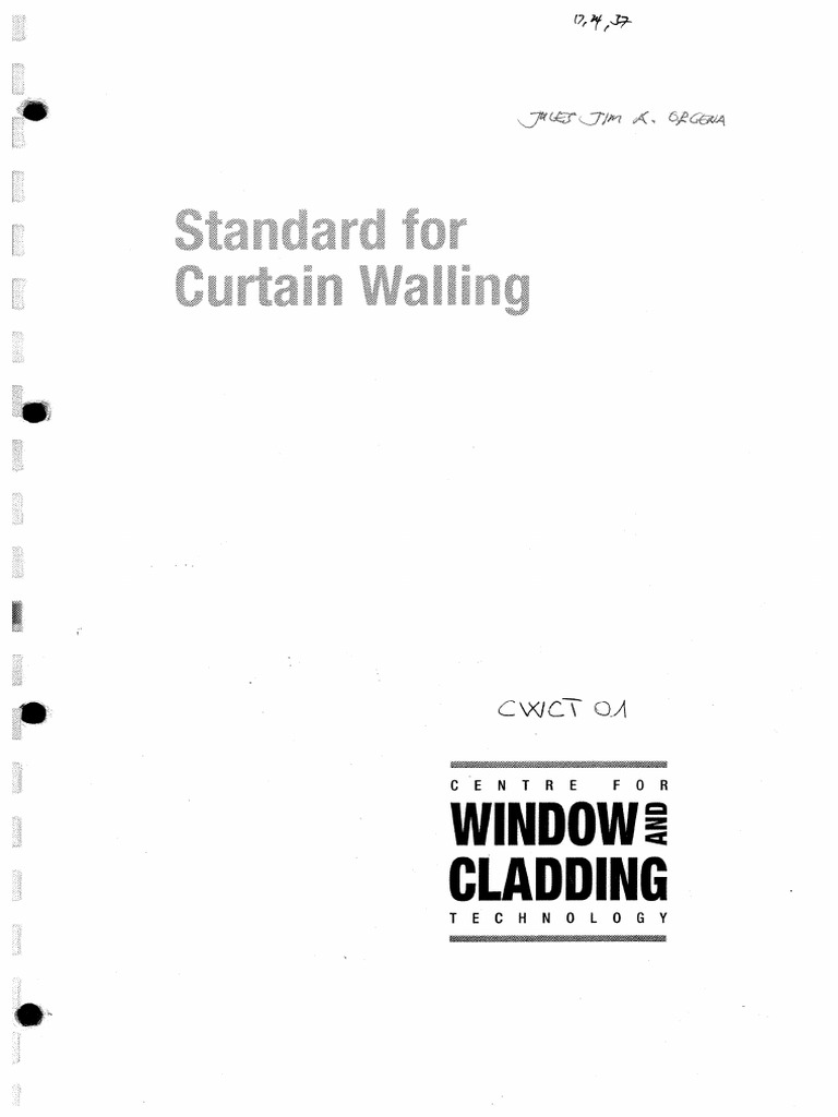 CWCT Standard For Curtain Walling | PDF