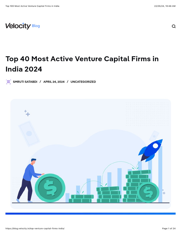 Top 100 Most Active Venture Capital Firms in India | PDF | Venture ...