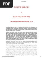 Winter Dreams - F Scott Fitzgerald | PDF
