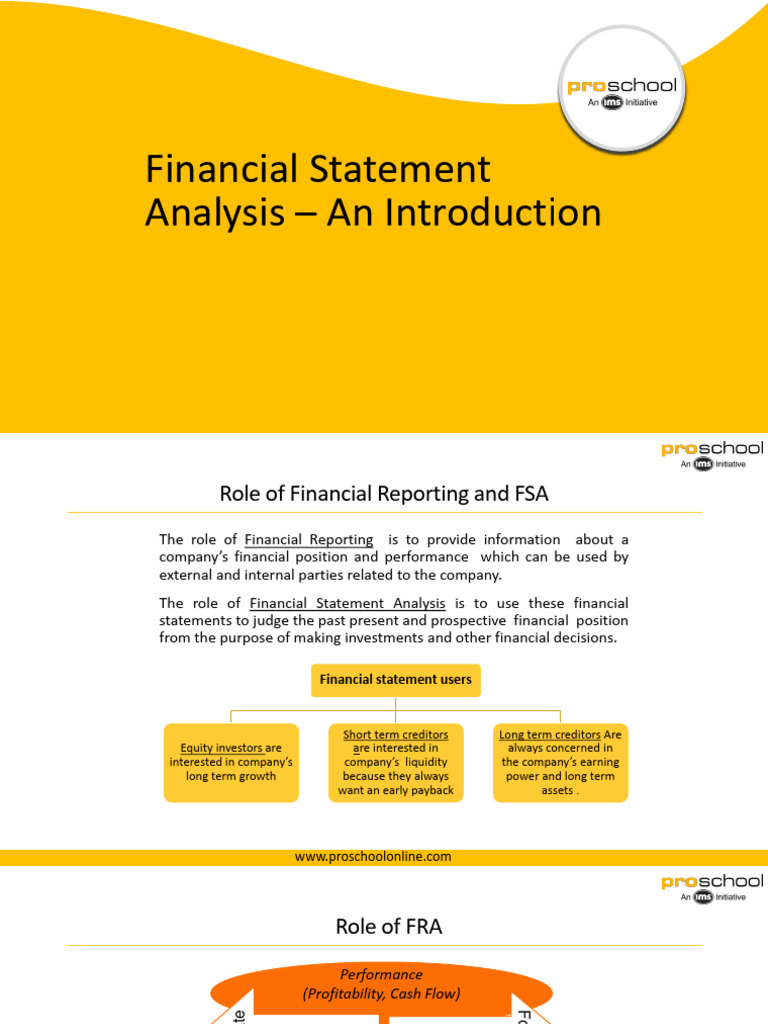 Fra 1 Financial Statement Analysis An Introduction Pdf Financial