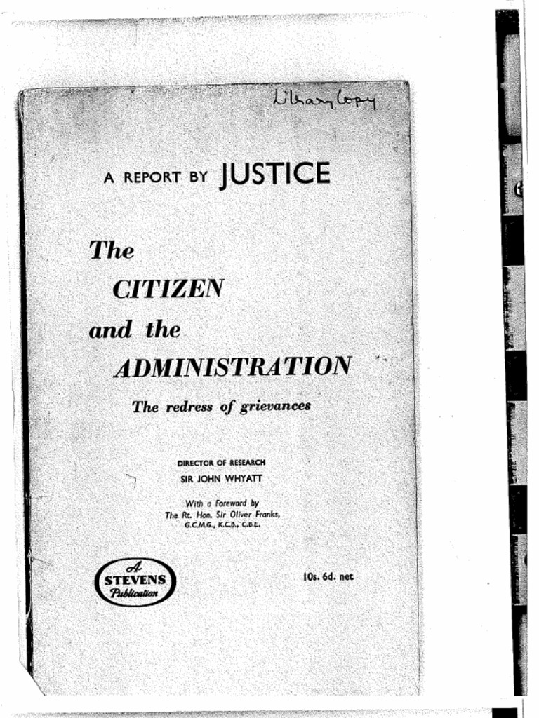 The Citizen and The Administration 1961 | PDF