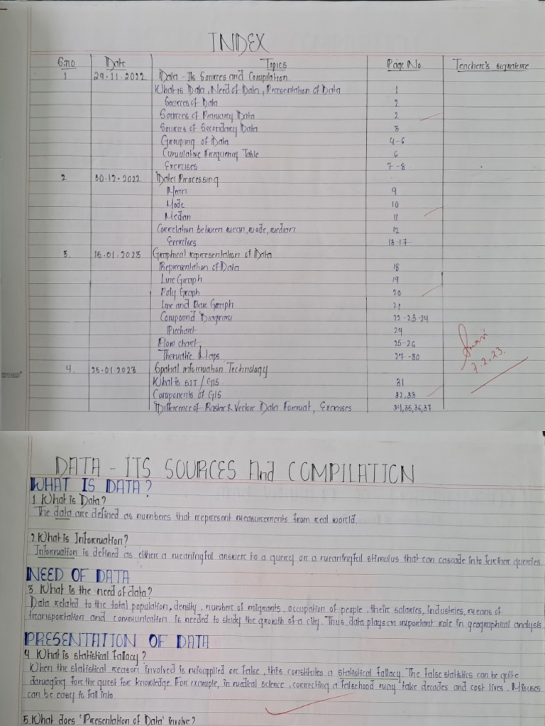 Geography Practical Book Class 12 Sample | PDF