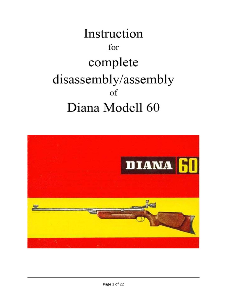 Diana Modell 60 Disassembly Guide | PDF | Piston | Gun Barrel