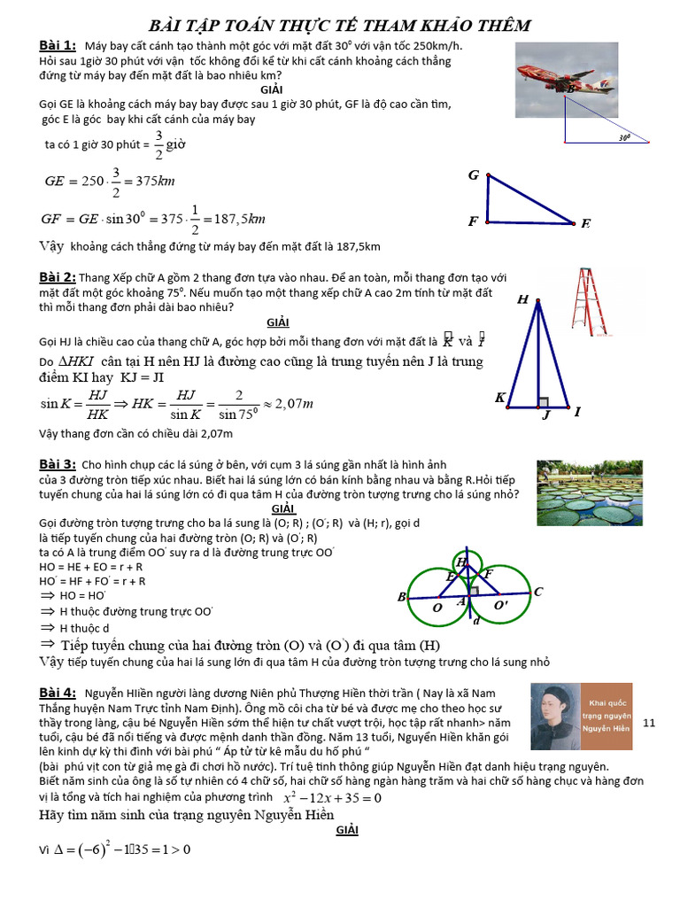 Mot So Bai Toan Thuc Te Tham Khao | PDF