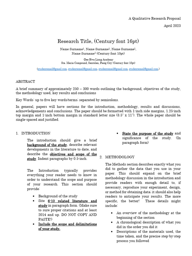 Research Template IMRaD Lyn | PDF | Methodology | Data