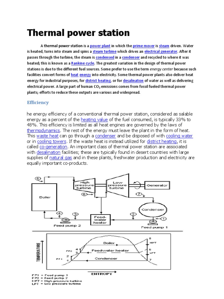 Overview of Thermal Power Stations | PDF | Power Station | Steam