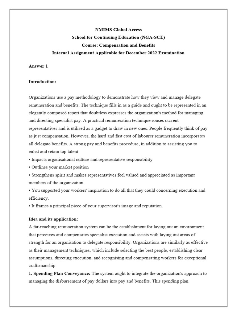 Compensation and Benefits Strategy Guide | PDF | Salary | Motivation
