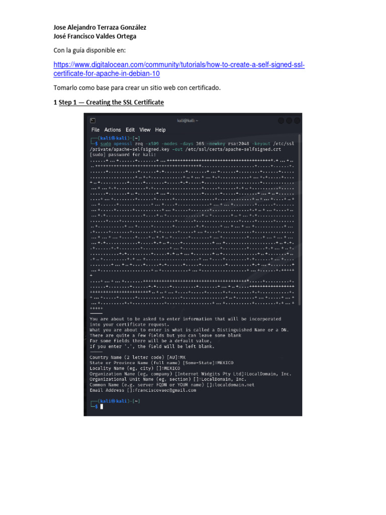 Ejercicio Práctico Certificados SSL-JATG-JFVO | Descargar gratis PDF | Transport Layer Security ...