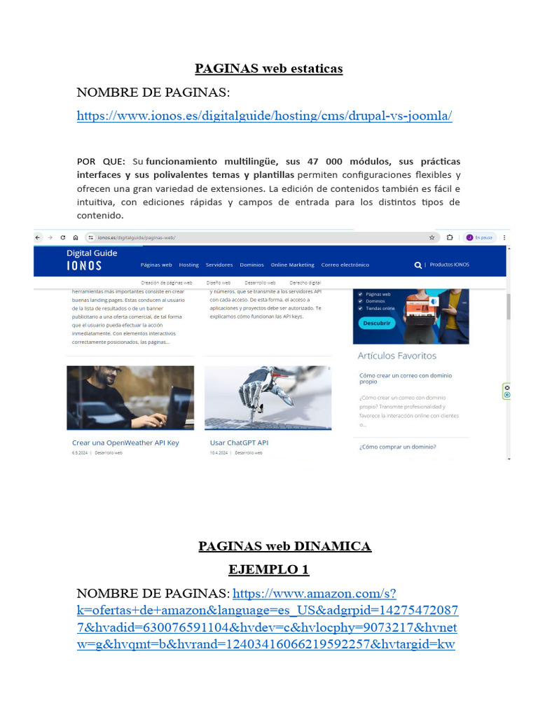 PAGINAS web estaticas PRACTICA 04 | PDF PAGINAS web estaticas PRACTICA 04 | PDF