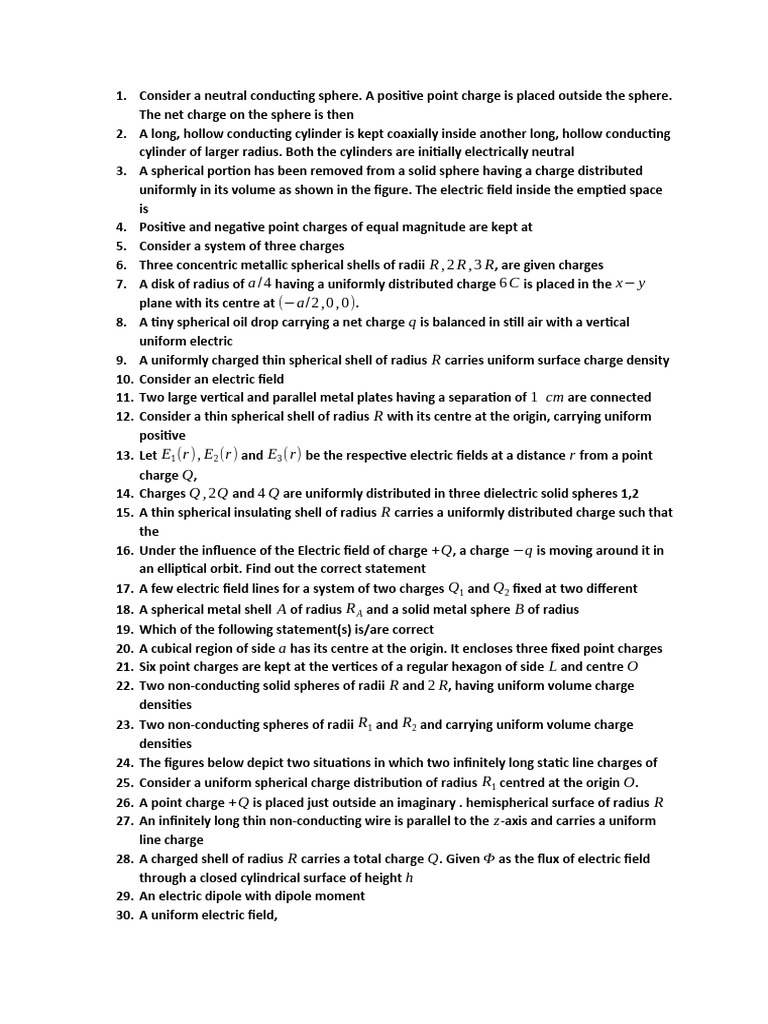 Consider A Neutral Conducting Sphere-1 | PDF | Sphere | Materials Science