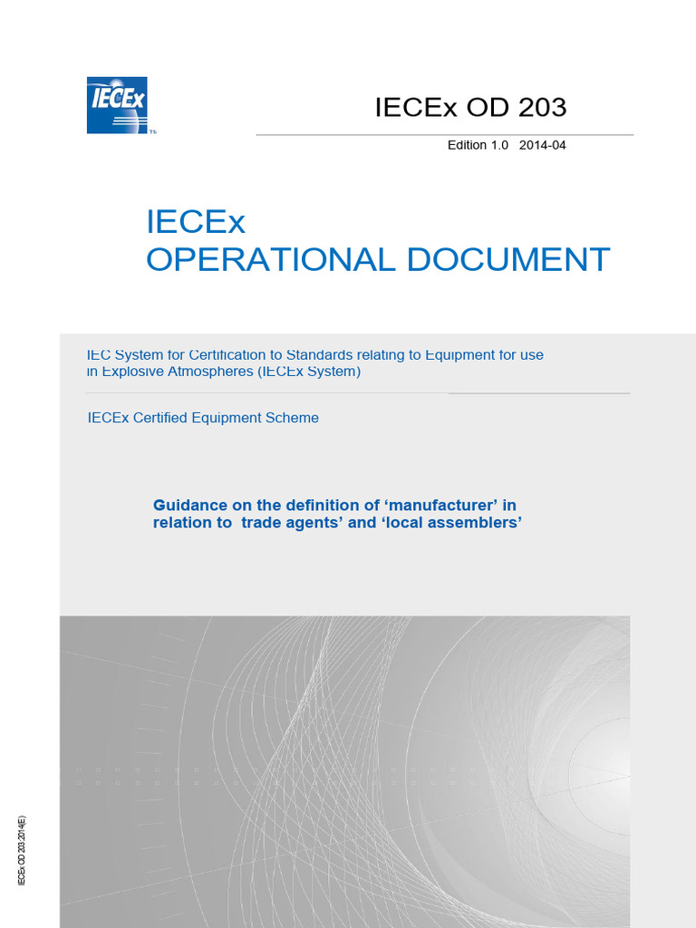 IECEx OD 203 Ed1.0 | PDF | International Electrotechnical Commission ...