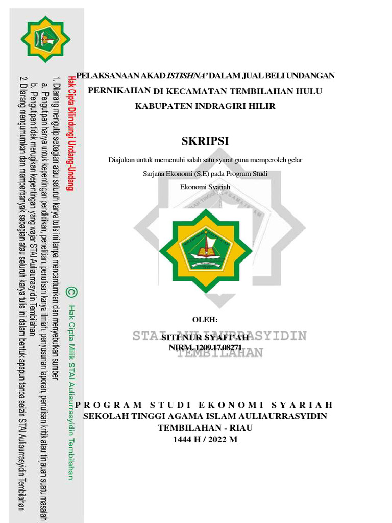 Skripsi Siti Nur Syafiah | PDF