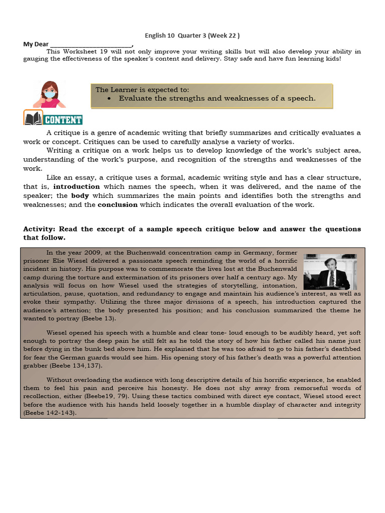 English 10-Week 22 | PDF | Cognitive Science | Human Communication