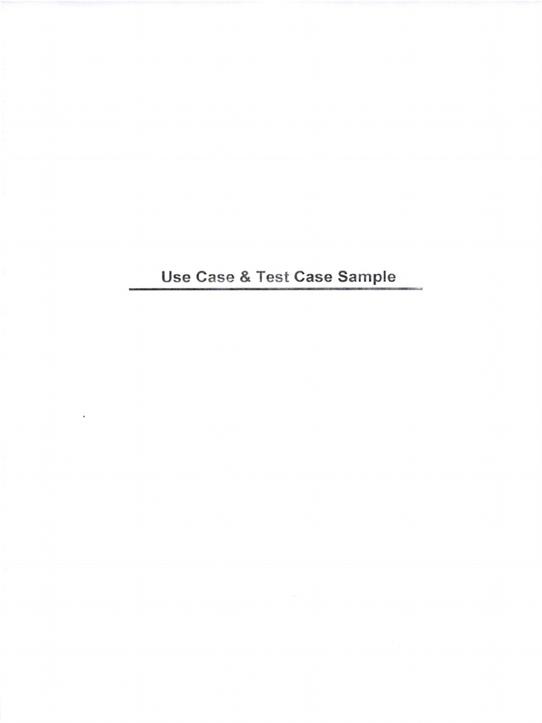 Test case sample | PDF