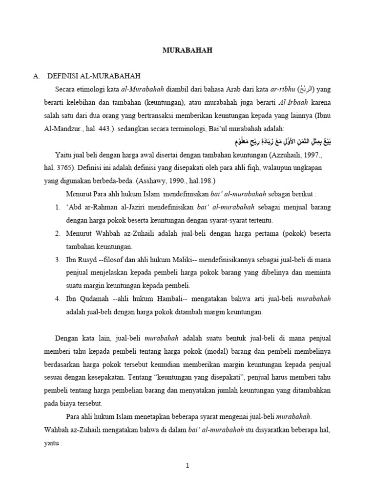 Murabahah | PDF